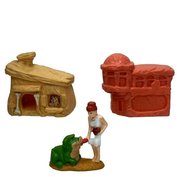 McDonald's | Toys | Vtg 9s Mcdonalds Flintstone Lot Village House Wilma ...